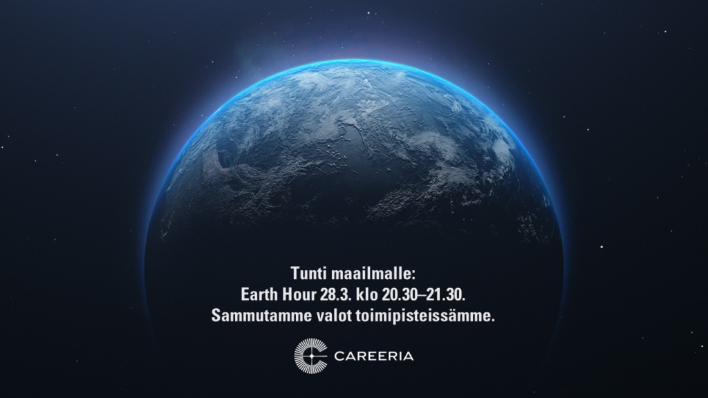 Tunti maailmalle: Earth Hour 28.3.2026 - Careeria
